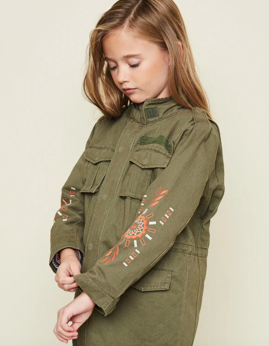 The Edgy Embroidered Military Jacket – Crossroads Clothing